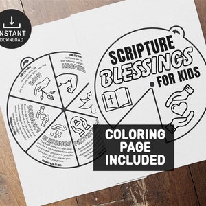 Scripture Blessings Coloring Wheel, Bible Story Activity, Kids Bible ...