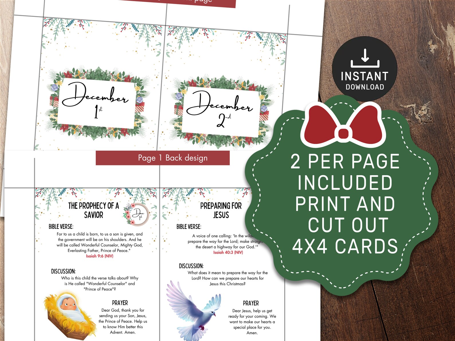 Printable Advent Scripture Devotion for Kids and Families Christmas ...