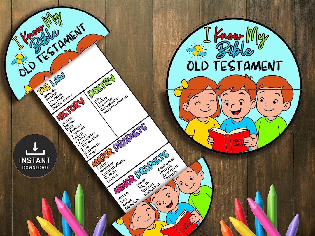 Books of the Bible Folding Craft, Kids Bible Lesson (digital Download ...