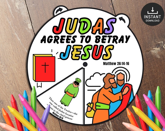 The Last Supper, Printable Passover Coloring Wheel, Easter Holy Week ...