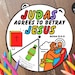 Judas Betrays Jesus Coloring Wheel Easter Bible Story Lesson Wheel ...