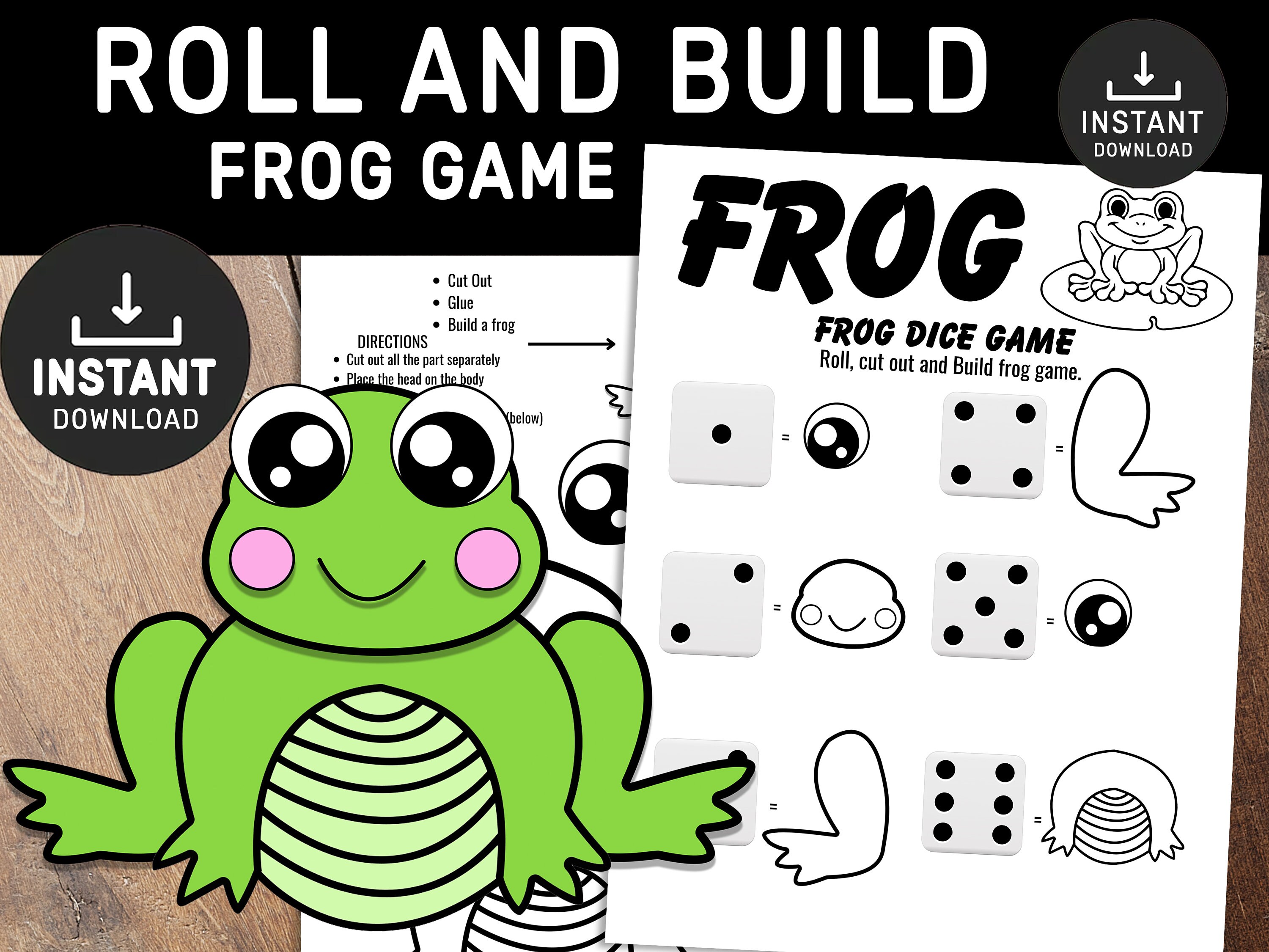 Frog Game for Kids Printable, Frog Theme, Frog Game, Frog Activity ...