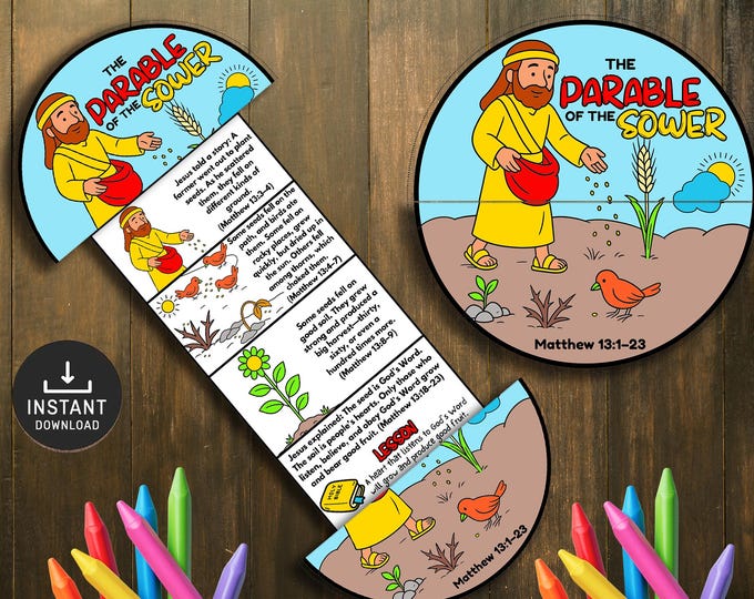 Parable of the Sower for Kids, Jesus Parables, Bible Story Activity ...