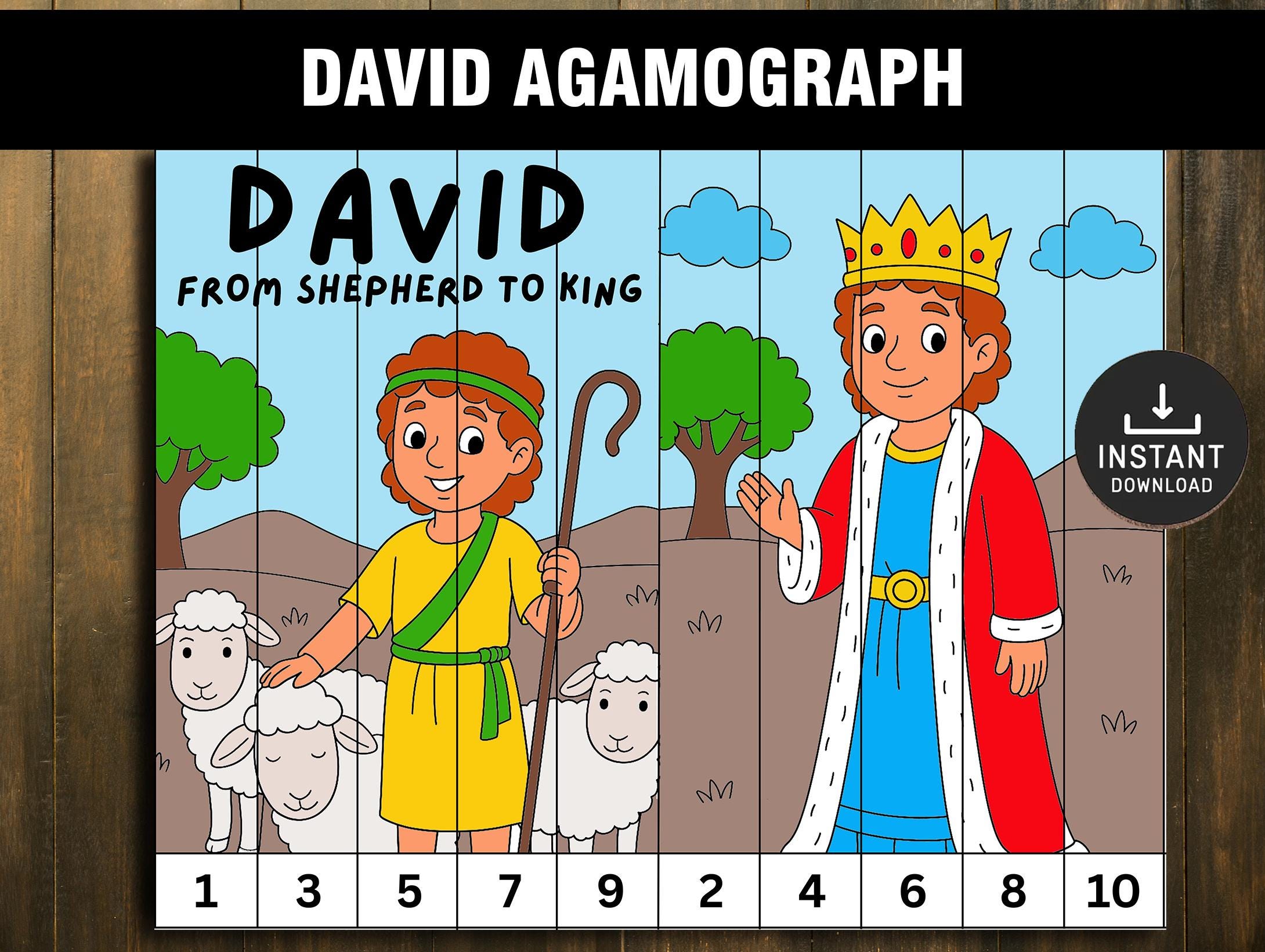 David Agamograph, Bible Story Craft, Bible Lesson, Bible Craft, Sunday ...