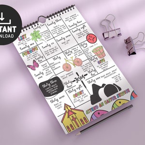 40 Days Lenten Calendar, Lent Printable, Lenten Calendar, Catholic Lent ...