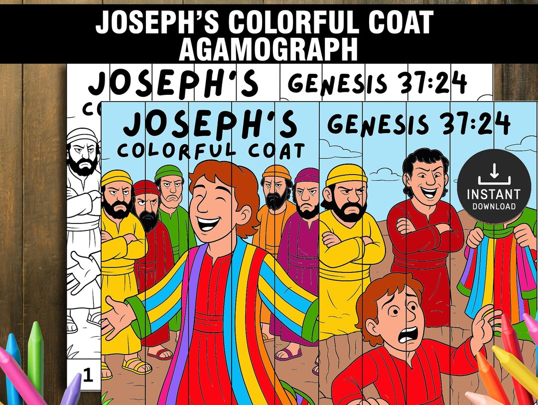 Joseph and the Coat of Many Colors Agamograph, Jesus Craft for Kids ...