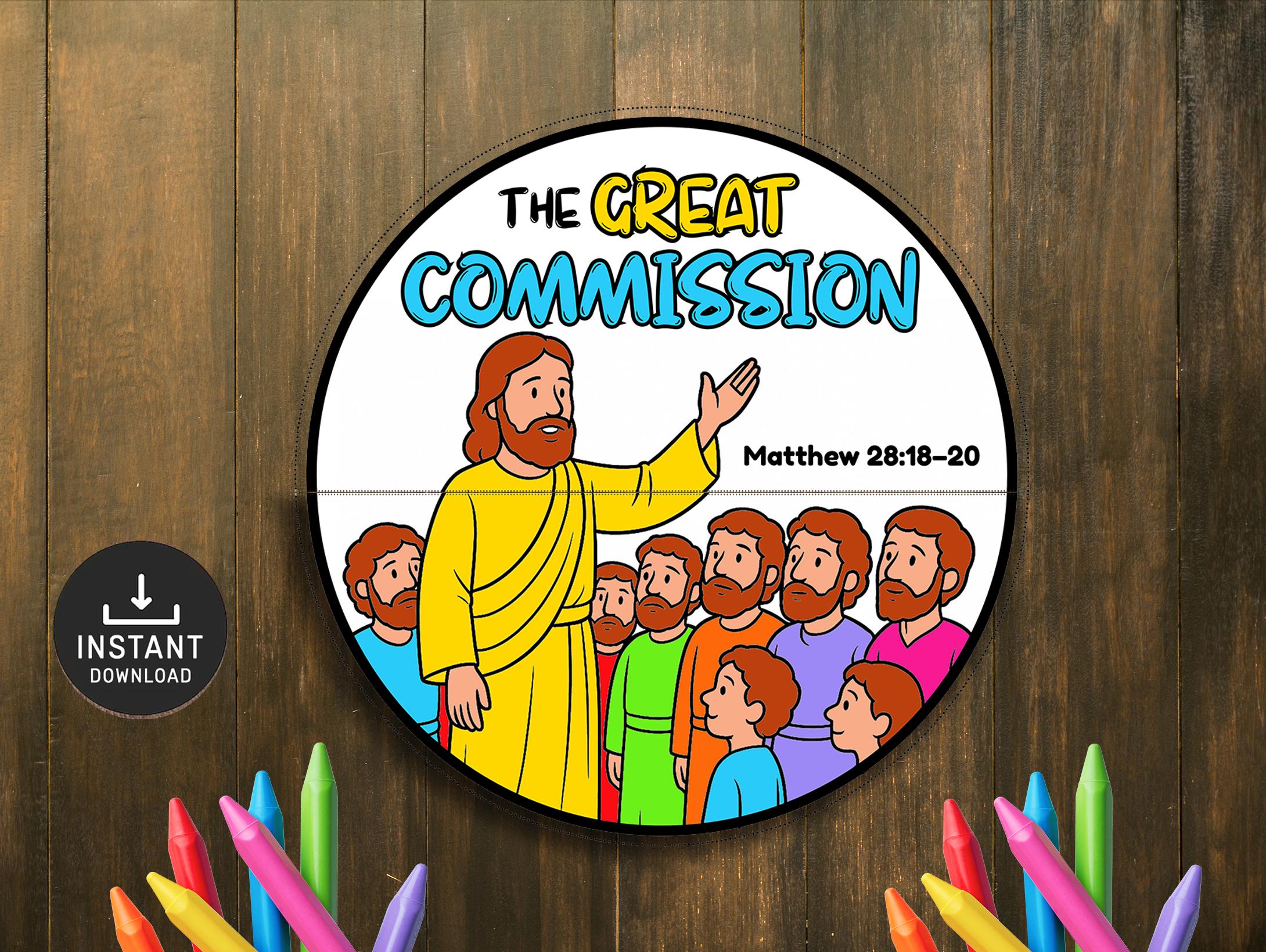 The Great Commission Folding Surprise Bible Story Craft, Printable ...