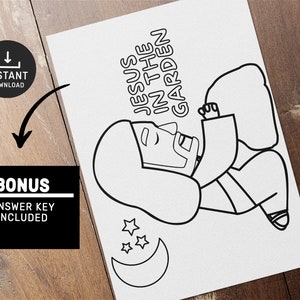 Jesus in the Garden of Gethsemane Activity Placemat, Easter Holy Week ...