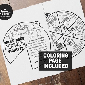 Advent Coloring Wheel, Bible Activity, Kids Bible Lesson, Memory Game ...
