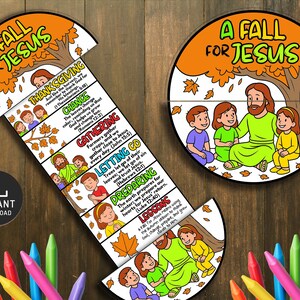 Fall for Jesus Craft, Folding Surprise Bible Craft, Bible Lesson ...
