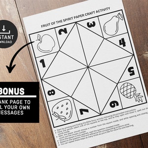 Fruit of the Spirit Paper Craft for Kids, Fruit of the Spirit, Fortune ...