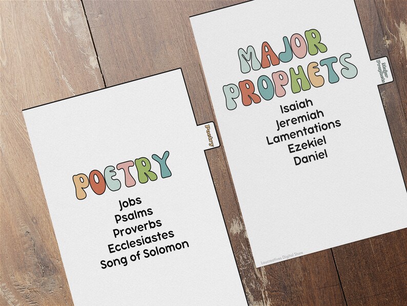 Books of the Bible Flip Book Old and New Testament 66 Books - Etsy