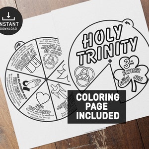Holy Trinity Coloring Wheel, Shamrock Bible Activity, Matthew 28:19 ...