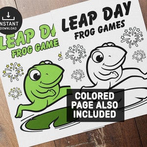 Leap Year Frog Game Bundle, Printable Games for Kids, Frog Birthday ...