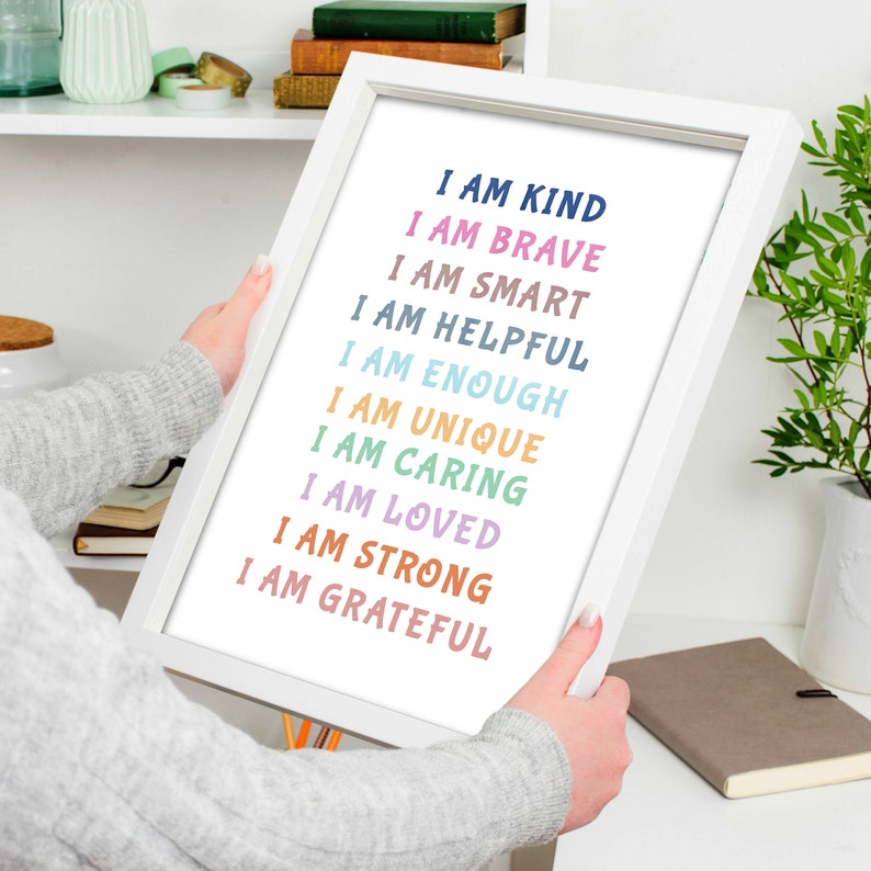 Affirmations for Kids Classroom Posters I Am Affirmations - Etsy