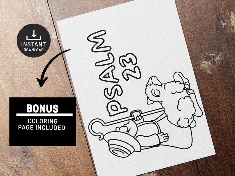 Psalm 23, Bible Activities for Kids, Church Kids Activity, Sunday ...