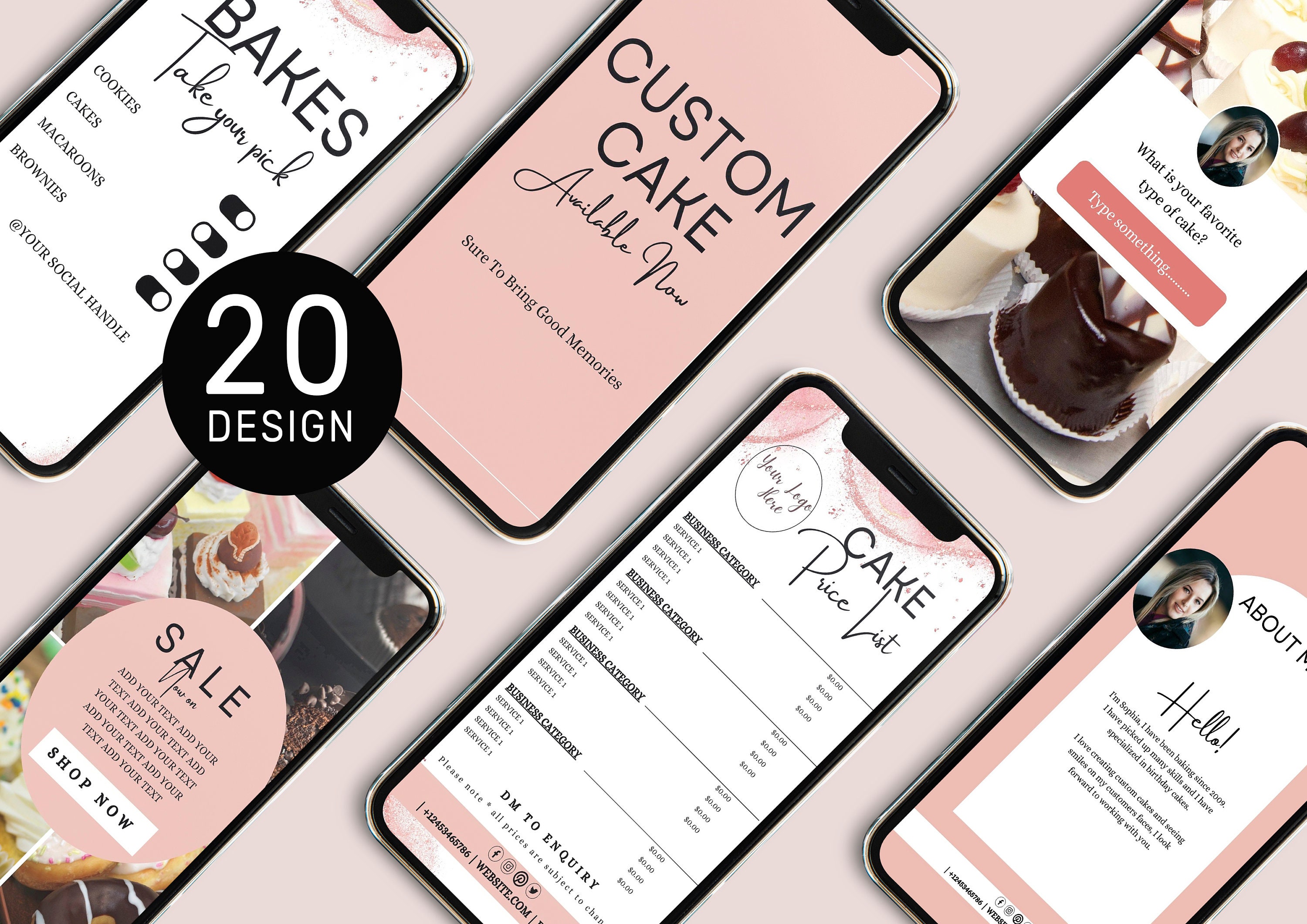 Bakery Branding Kit Cake Business Bundle Cake Pricelist - Etsy