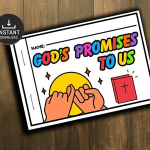 God's Promises to Us Mini Book, Bible Activity, Kids Bible Lesson ...