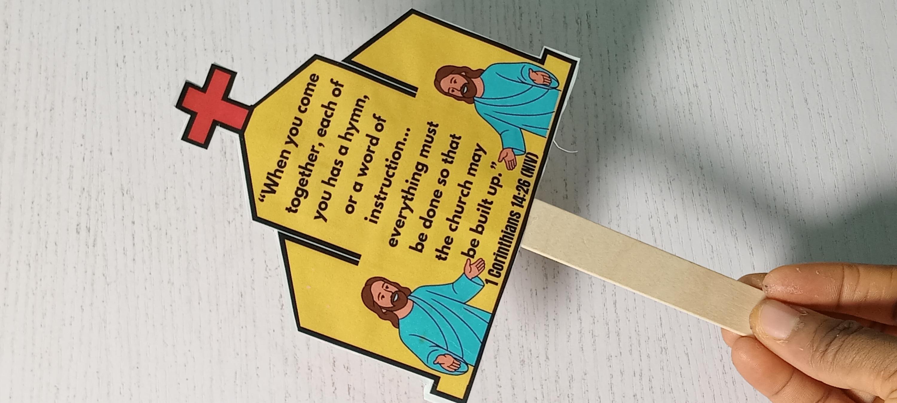 Kids Church Fan Craft, Sunday School Craft, Bible Activity for Kids ...
