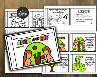 Adam and Eve Sunday School Book - Etsy
