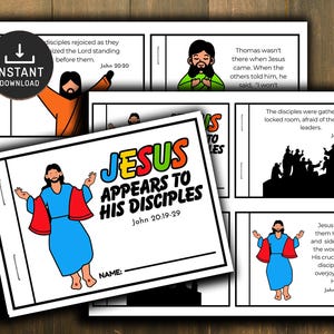 Jesus Appears to His Disciples Mini Book, Easter Craft, Bible Lesson ...