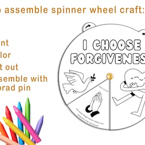 Forgiveness Scripture Coloring Wheel, Printable Bible Activity ...
