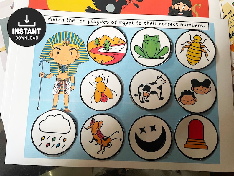 Diez Plagas De Egipto, Libro Ocupado De La Biblia, Actividad Bíblica ...