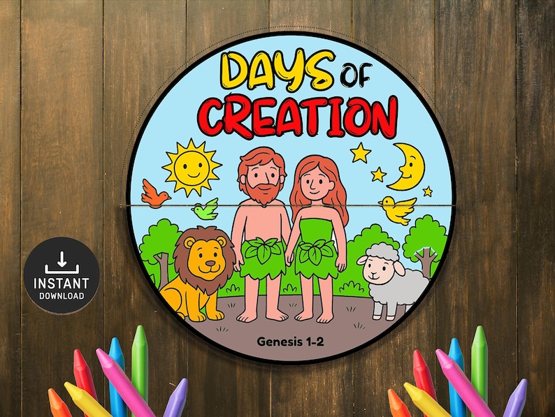Days of Creation Folding Surprise Bible Story Craft, Bible Story ...