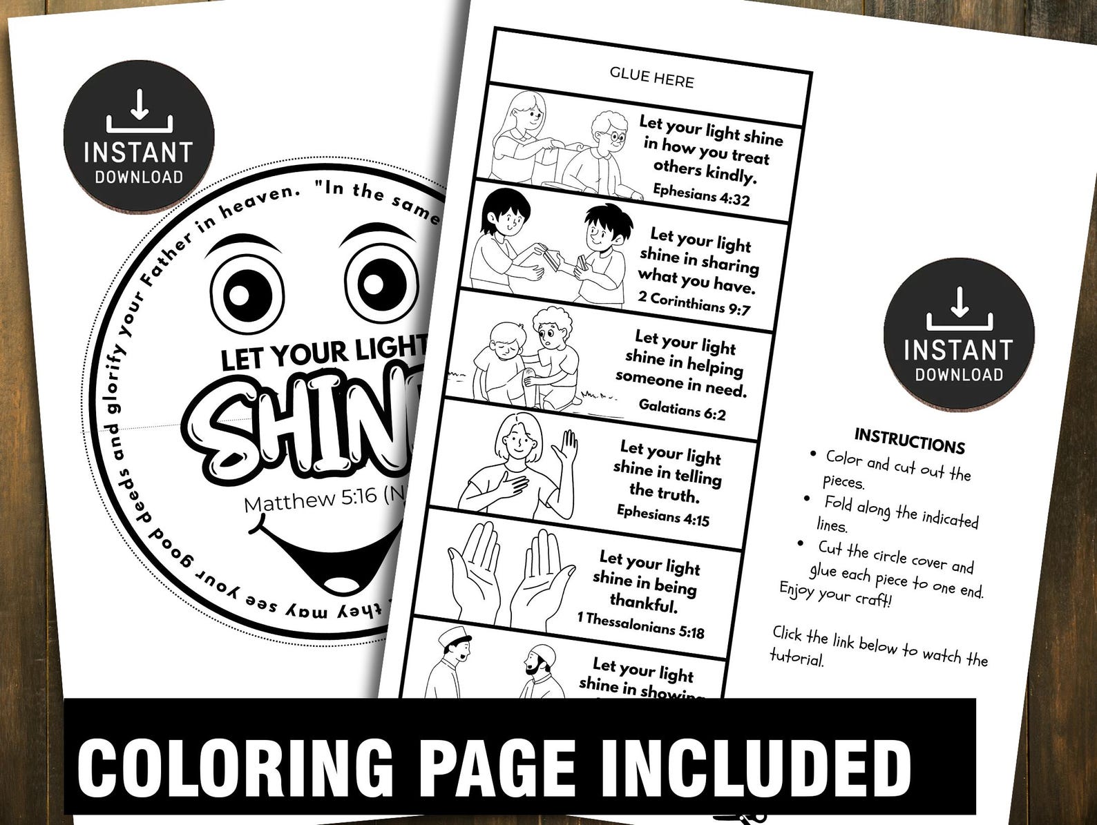 Let Your Light Shine Folding Surprise Bible Story Craft, Sunday School ...