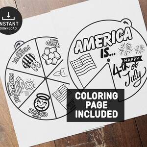 4th July Activity Coloring Wheel, Freedom in Jesus, July 4th Bible ...