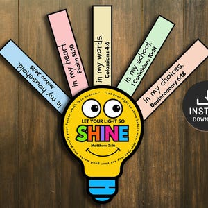Let Your Light Shine Craft, Sunday School, Great Commission, Jesus ...