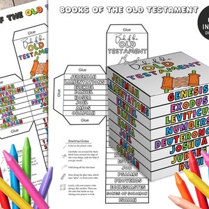 Books of the Bible, Old & New Testament Coloring Cube, Bible Activity ...