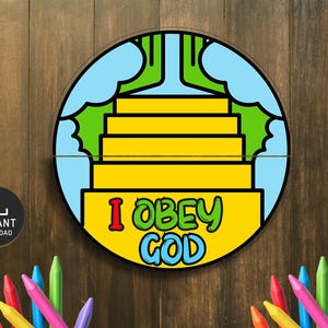 I Choose Obey God Craft, Folding Surprise Bible Craft, Sunday School ...