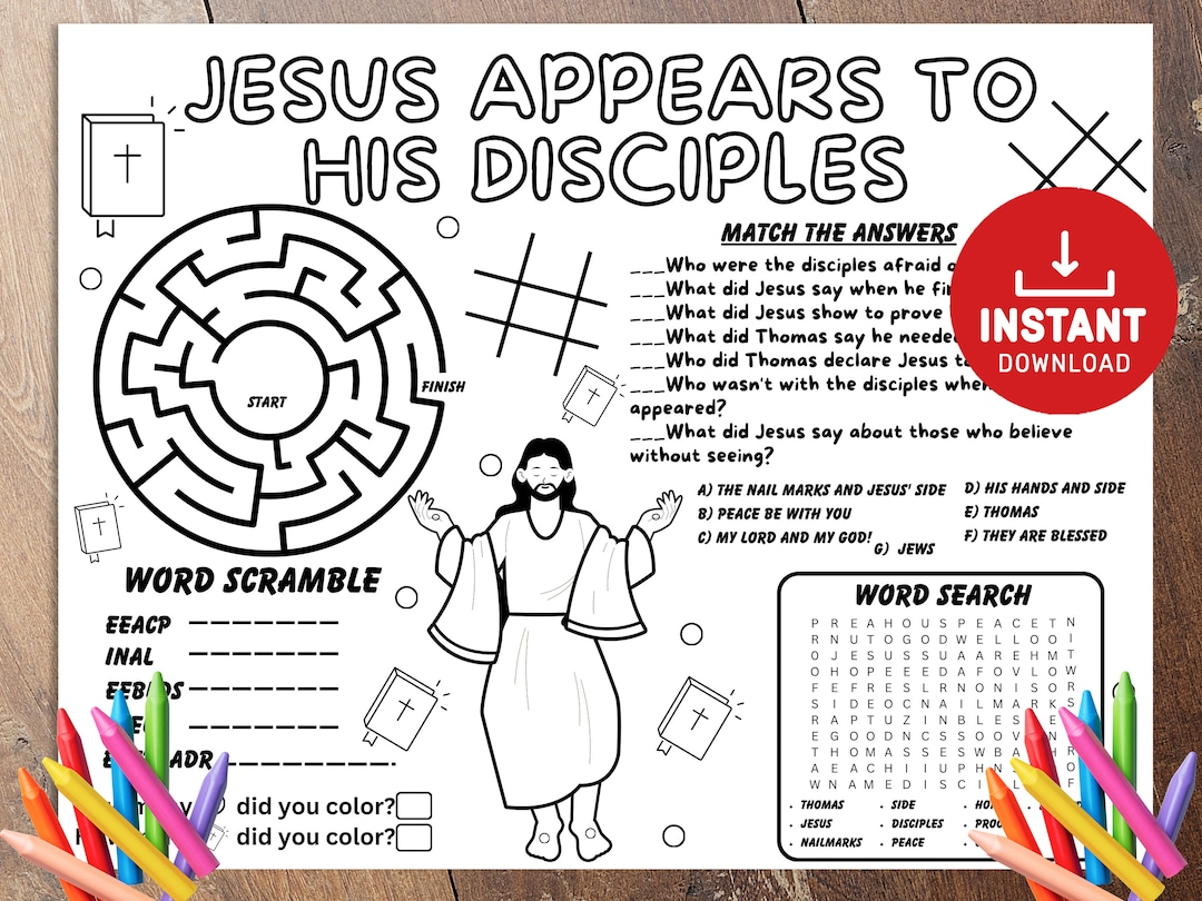 Jesus Appears to His Disciples Easter Sunday Craft, He is Risen, Sunday ...