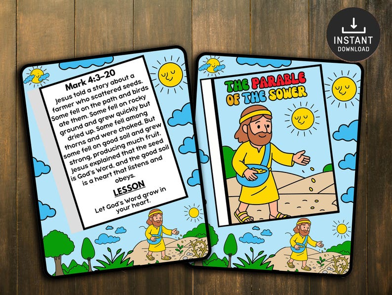 Parable of the Sower Craft, Kids Bible Lesson (digital Download) - Etsy