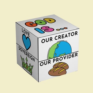 Attributes of God Coloring Cube, Names of God, Homeschool Activity ...