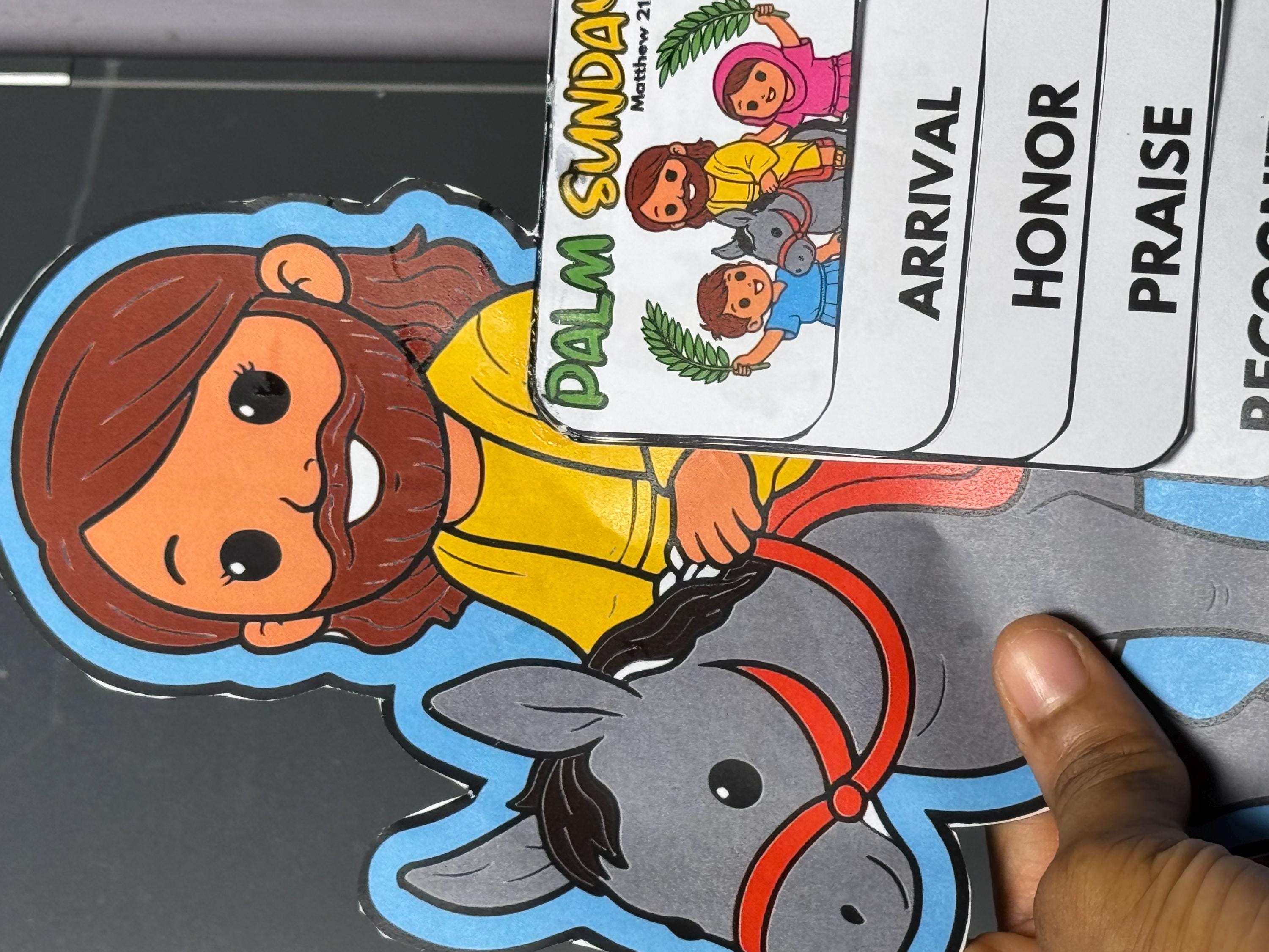Palm Sunday Flipbook Bible Craft for Kids, Memory Game, Sunday School ...