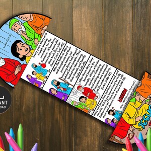 Jesus in the Temple Folding Surprise Bible Story Craft, Luke 2 Bible ...