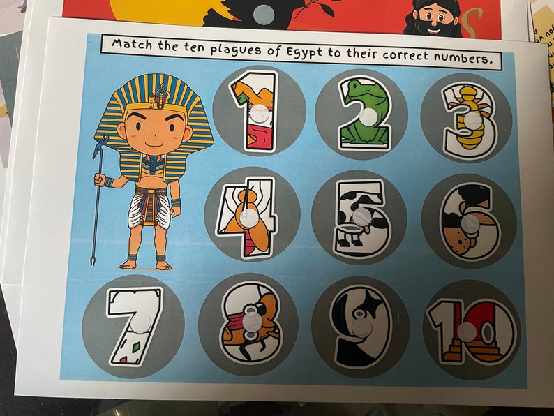 Ten Plagues of Egypt, Bible Busy Book, Bible Activity, Kids Passover ...