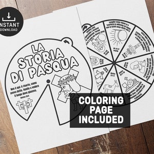 Coloring Wheel Bundle, Printable Bible Activity, Kids Bible Lesson ...