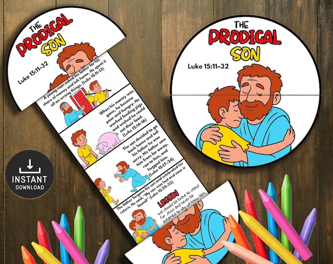Forgiveness Craft for Kids - the Prodigal Son Hug Craft Printable Bible ...