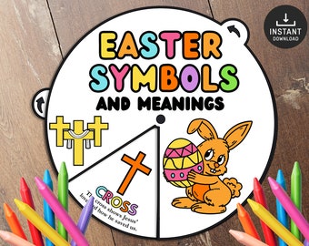 Easter Sunday School Craft, Easter Bible Story Coloring Wheel, Holy ...