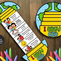 I Obey God Bible Wheel Craft Lesson, Obey God Bible Lesson Craft for ...