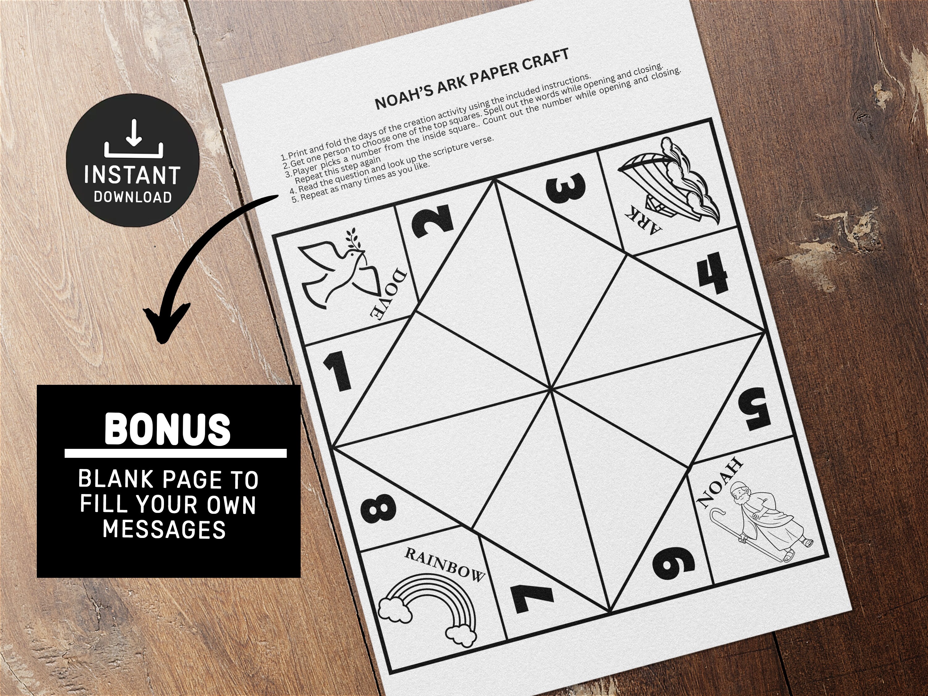 Noah's Ark Bible Story Activity Sunday School Craft - Etsy Canada