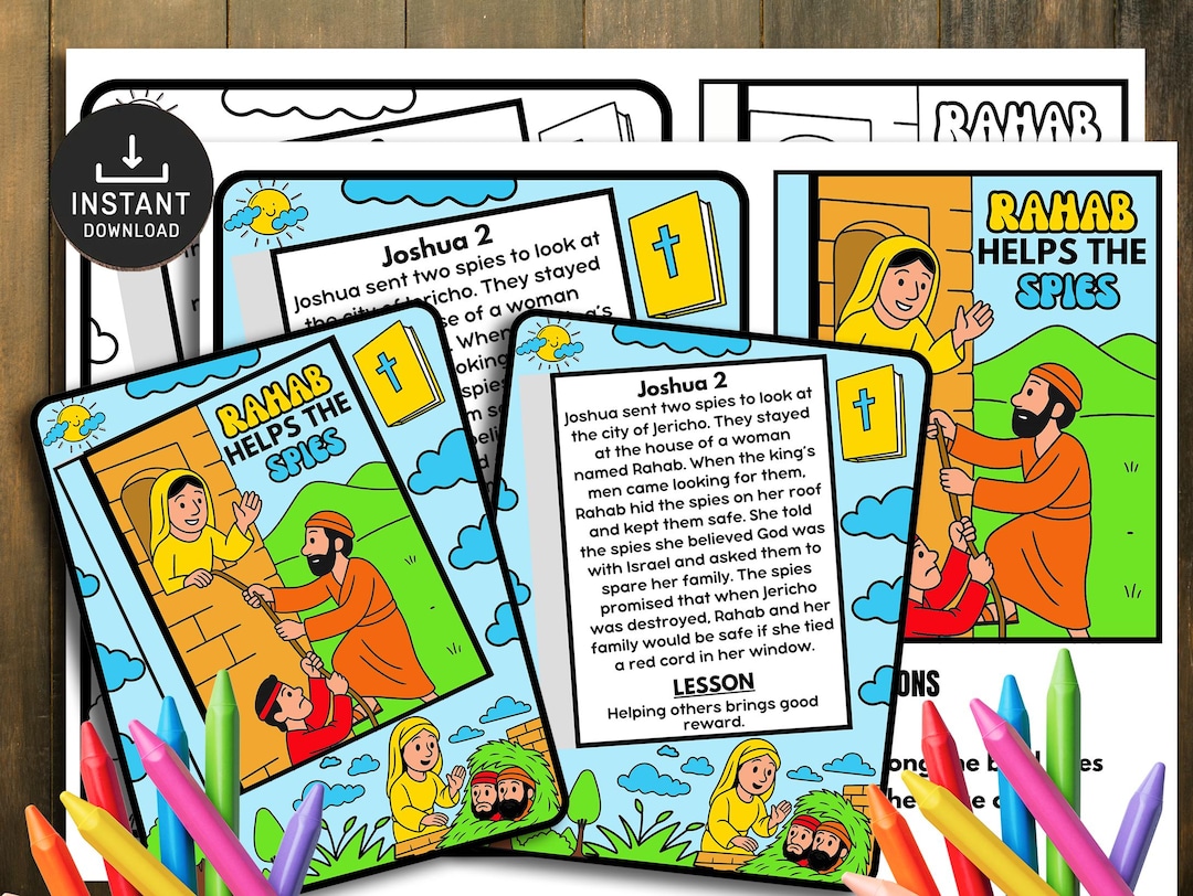 Rahab and the Spies Mini Book, Sunday School Craft, Bible Craft for ...
