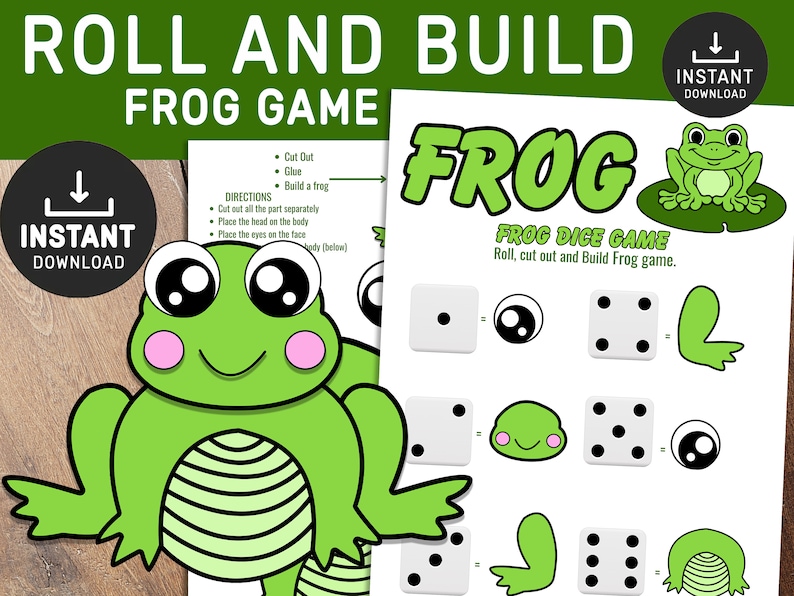Frog Game for Kids Printable, Frog Theme, Frog Game, Frog Activity ...