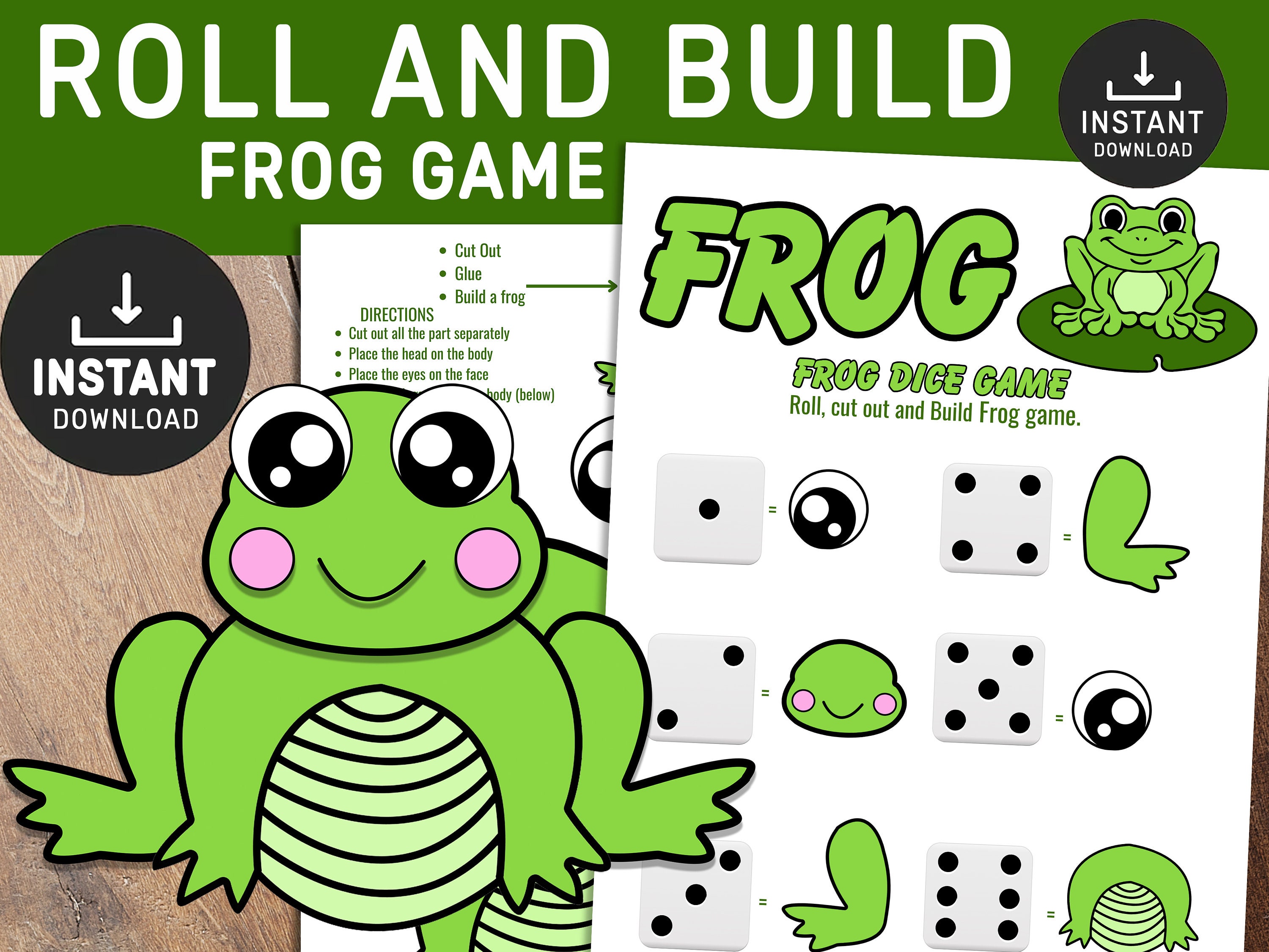 Frog Game for Kids Printable, Frog Theme, Frog Game, Frog Activity ...