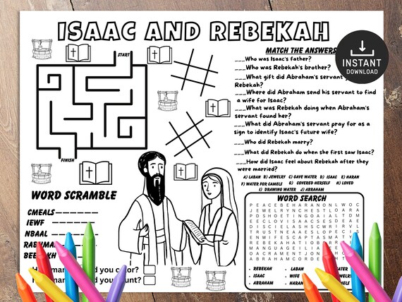 Abraham And Isaac Word Search