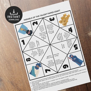 Parable of the Talents, Bible Story Activity, Sunday School Craft ...