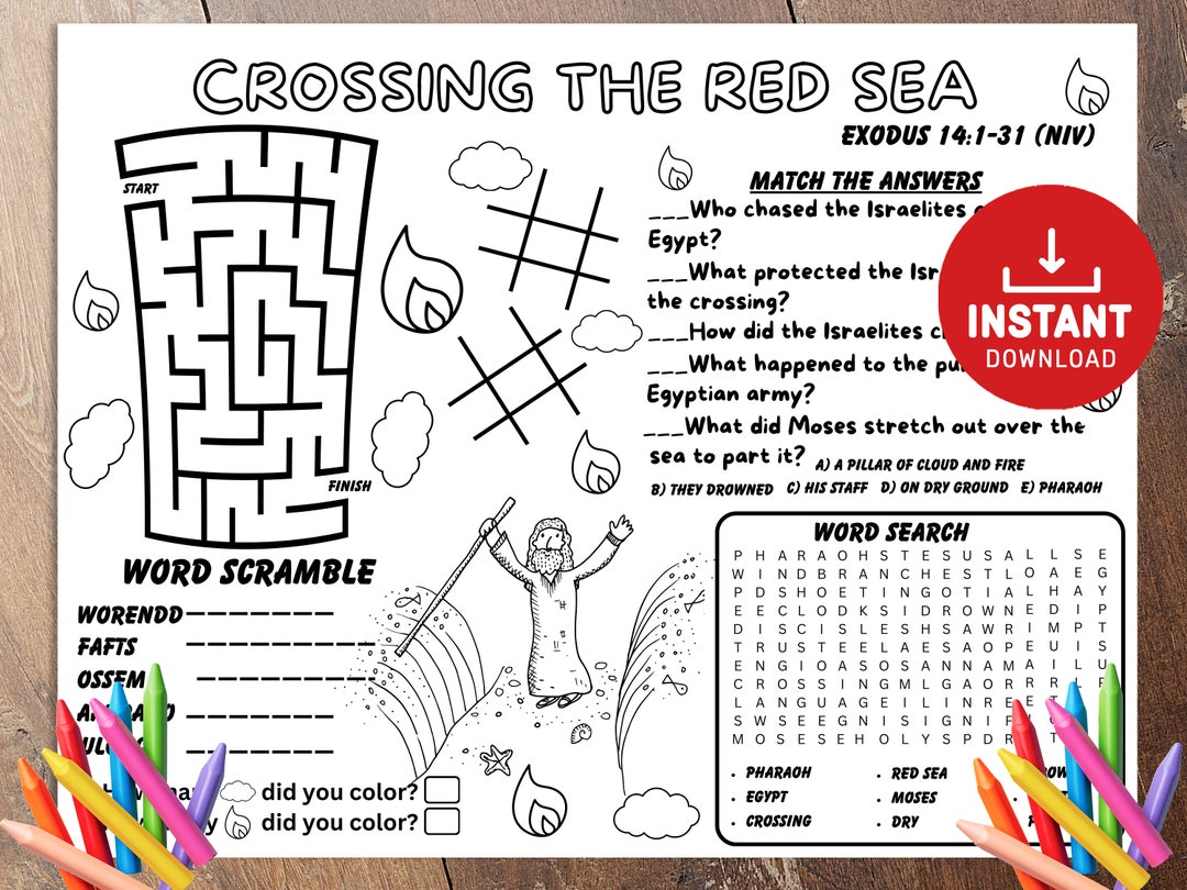 Crossing the Red Sea Craft, Bible Activity, Sunday Activities, Bible ...